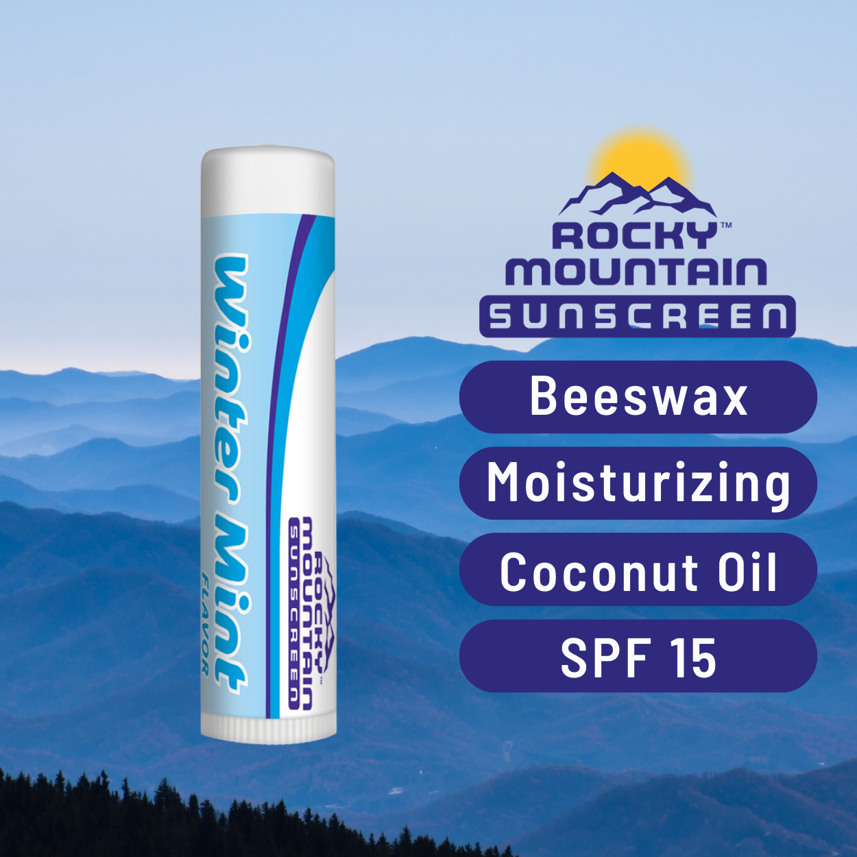 NEW Winter Mint SPF 15 Lip Balm | Rocky Mountain Sunscreen